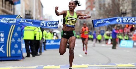 Boston Marathon: Kenya's Caroline Rotich and Ethiopia's Lelisa Desisa ...