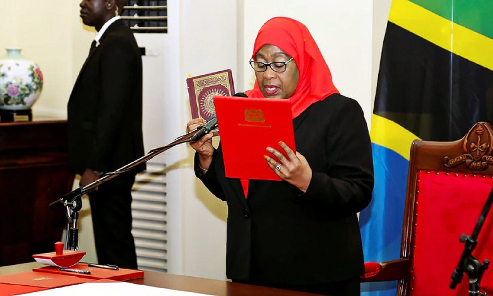 Samia Suluhu Hassan sworn-in - becomes Tanzania's first woman president ...